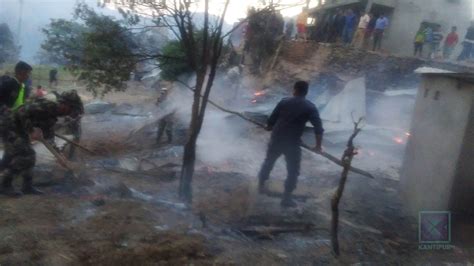 पाल्पामा आगलागीबाट दुई जना घाइते पाँच घरगोठ नष्ट
