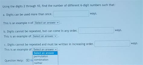 solved using the digits 2 through 10 find the number of
