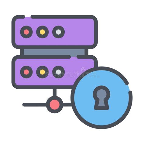 Database Protection And Security Vector Icons Set Cyber Computer