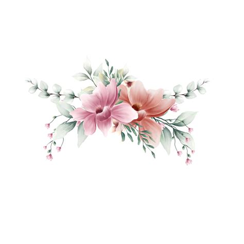 Buquê De Flores Aquarela 12028216 Png