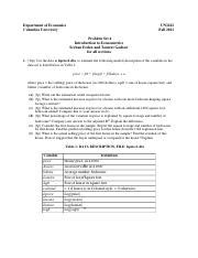 Ps4 Fall2021 Pdf Department Of Economics Columbia University UN3412 Fall 2021 Problem Set 4