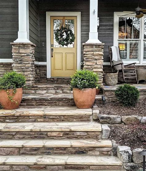Natural Stone Front Steps Ideas Soul Lane
