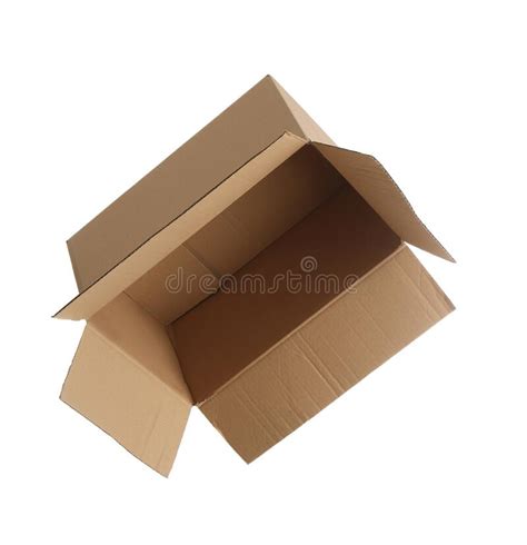 Open Empty Cardboard Box Isolated Stock Photo Image Of Carton