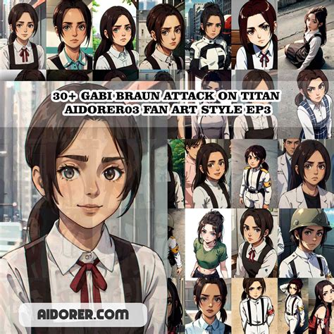 30 Gabi Braun Attack On Titan Aidorer03 Fan Art Style Ep3 Aidorer