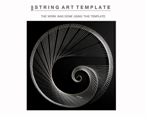 Fibonacci Spiral String Art Template Pattern Outline Etsy