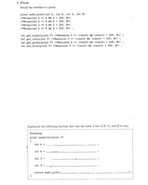 Solved 4 Pixels Recall The Interface To Pixels Implement