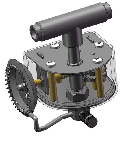 Z0707 360°机械旋转喷嘴三维sw2018带参solidworks 2018模型图纸下载 懒石网