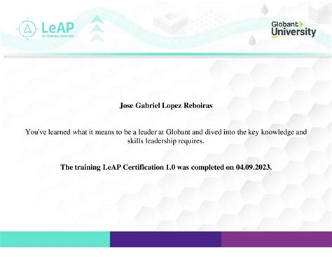 José Gabriel López Reboiras On Linkedin Leap Certification 1 0