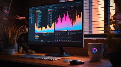 premium ai image a computer monitor with a graph on the screen