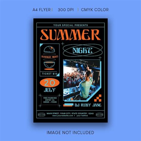 Premium Vector Summer Night Party Flyer