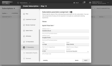 subscription creation cloudblue connect
