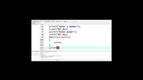 Program To Find The Power Of A Number Using Loop In C Programming Language Youtube