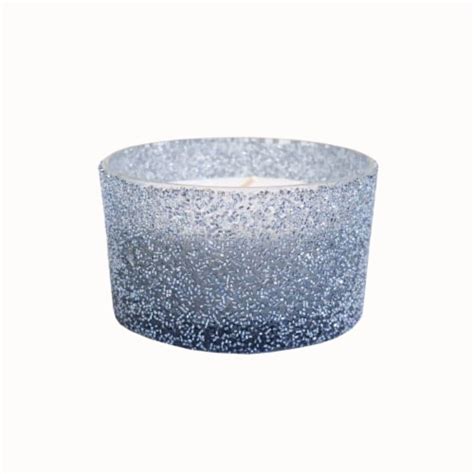 Holiday Home Blue Glass Candle 16 Oz Kroger
