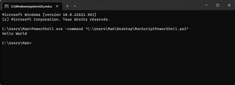Lancer PowerShell Depuis CMD Malekal