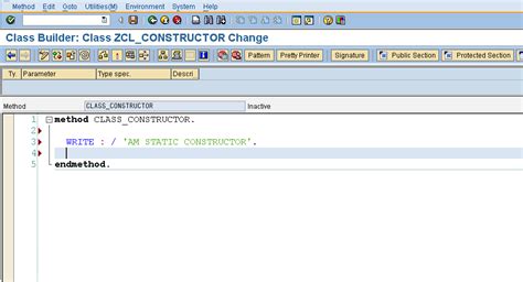 SAP TECH Global Class Creation Of Constructor