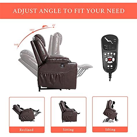 Easeland Genuine Leather Power Lift Recliners Chair For Pregnant Woman