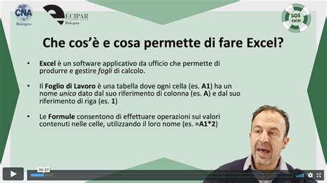 Video Corso Di Excel Online Base Intermedio E Avanzato SOS Excel