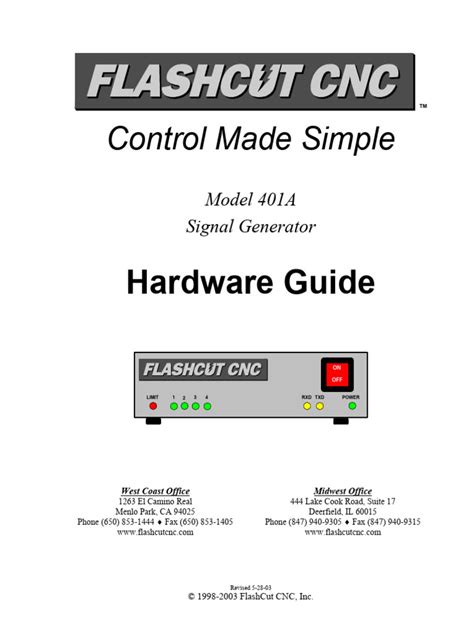 Flashcut Cnc Guia De Hardware Do Gerador De Sinais Pdf Electrical