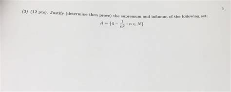 solved 3 12 pts justify determine then prove the
