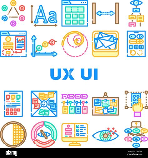 ux ui design app website icons set vector stock vector image and art alamy