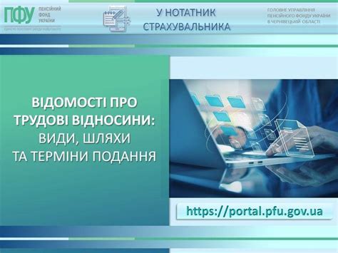 Відомості про трудові відносини види шляхи та терміни подання Головне управління Пенсійного