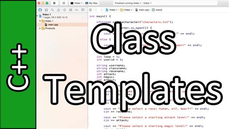 Class Templates C Programming Tutorial 48 Pc Mac 2015 Youtube