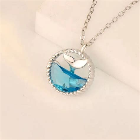 Sterling Silver Mermaid Tail Necklace Mini Mermaid Tails
