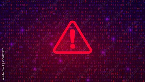 Abstract Technology Binary Code Dark Red Background Cyber Alert Stock Vector Adobe Stock