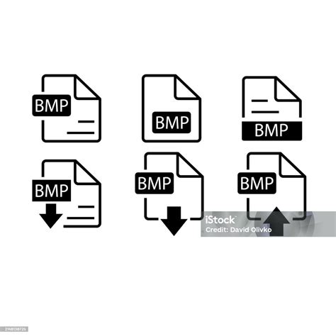 Ilustración De File Format Extensions Icon Set In Line Style Document