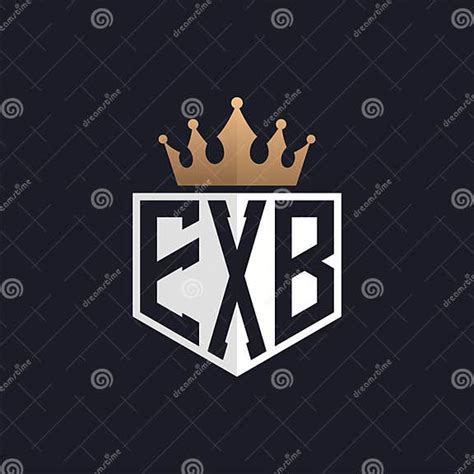 Luxury Exb Logo With Crown Elegant Initials Exb Letter Logo For