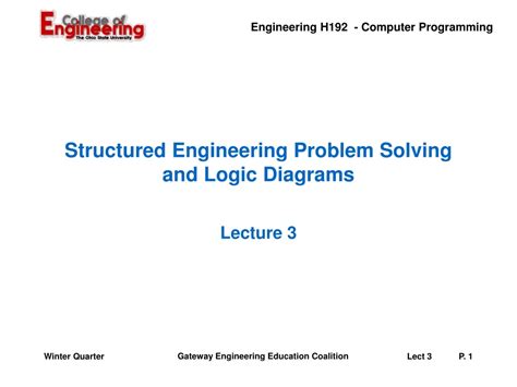 ppt structured engineering problem solving and logic diagrams