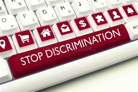 Text Showing Inspiration Stop Discrimination Business Approach Prevent