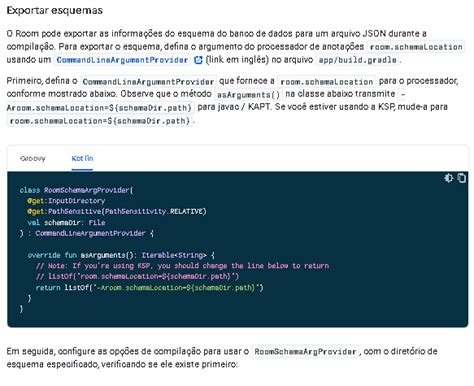atualização na configuração para gerar o schema do banco de dados