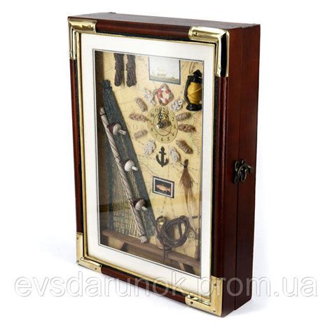 Настенная Ключница Часы Деревянная в Морском Стиле — в Категории Ключницы Ящики для Ключей на