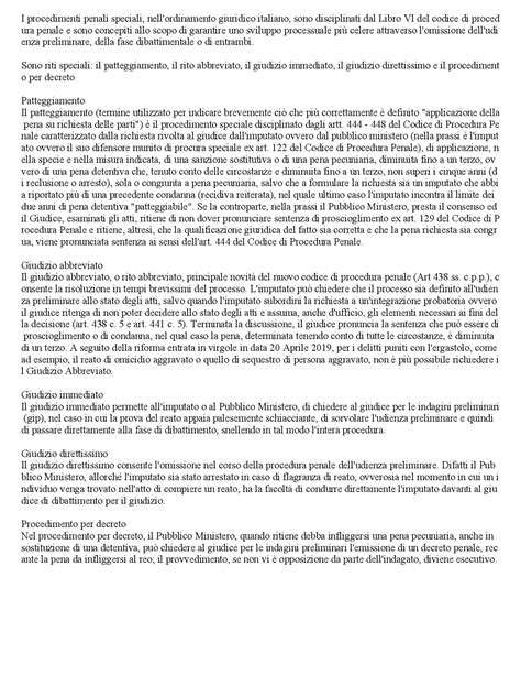 Sintesi Dei Riti Speciali Docsity