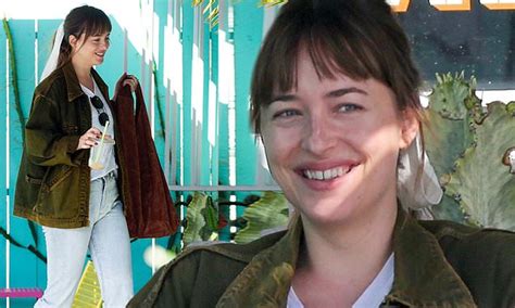 Dakota Johnson Goes Makeup Free As She Grabs A Coffee In La After