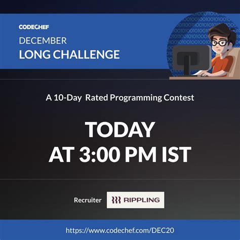 Codechef On Linkedin Codechef Contestalert Dec20 Longchallenge