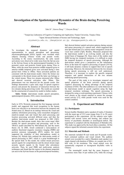 Pdf Investigation Of The Spatiotemporal Dynamics Of The Brain During