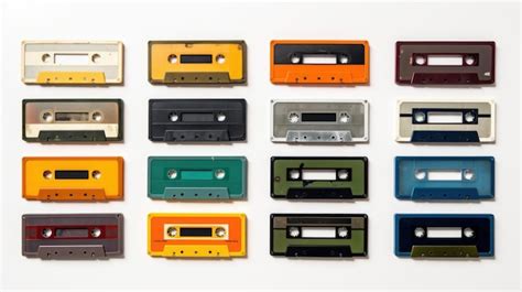 Premium Ai Image Collection Of Old Audio Cassette Tapes Isolated On