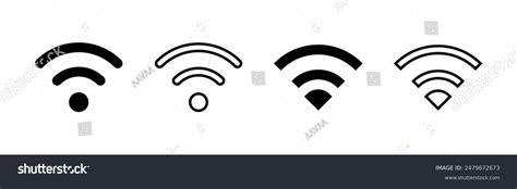 Wifi Icon Set Signal Vector Icon Stock Vector Royalty Free 2479672673 Shutterstock