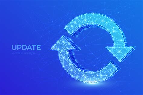 Update Or Synchronization Icon Low Poly Abstract Update Or Sync Sign