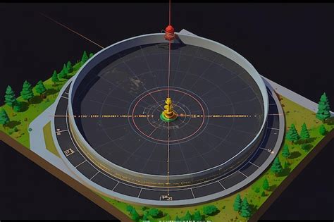 3d Radar Navigation Premium Ai Generated Image