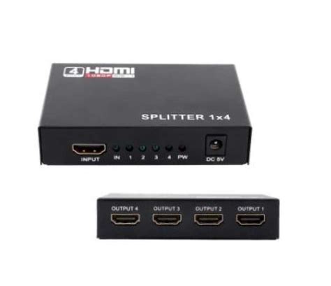 Promo Hdmi Splitter 4 Port 3d 1080p Adapter Std Hdtv Cabang 1 Input 4 Output Diskon 23 Di