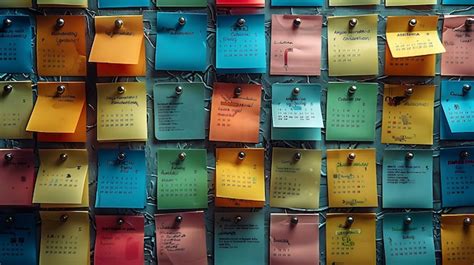 Organized Calendar Management Graphic Arrangements Conceptual Mapping