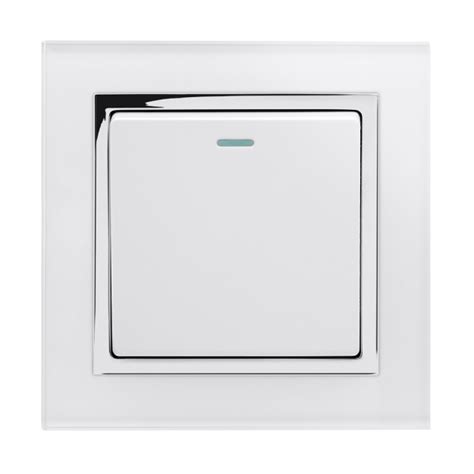 Crystal Ct 1 Gang Rocker Light Switch White Retrotouch Designer Light