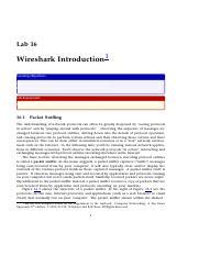 Lab16 1 Docx Lab 16 Wireshark Introduction1 Learning Objectives Get