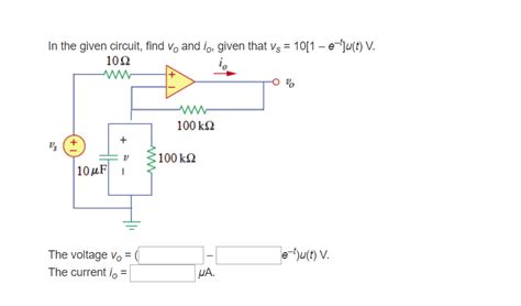 Solved In The Given Circuit Find Vo And Io Given That VS Chegg