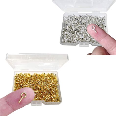 Scheam Small Screw Eye Pins10 X 5mm Eye Pins Hooksmini Screw Eye Pin