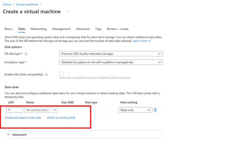 Adding Data Disk To Azure Virtual Machine