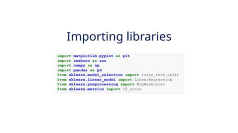Importing Library In Machine Learning For Self Learn Ppt